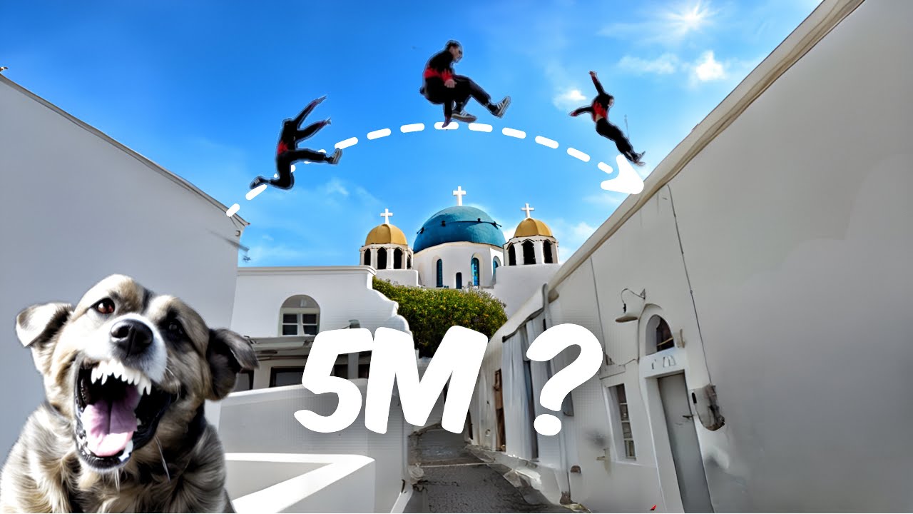 Parkour épique à Santorin!