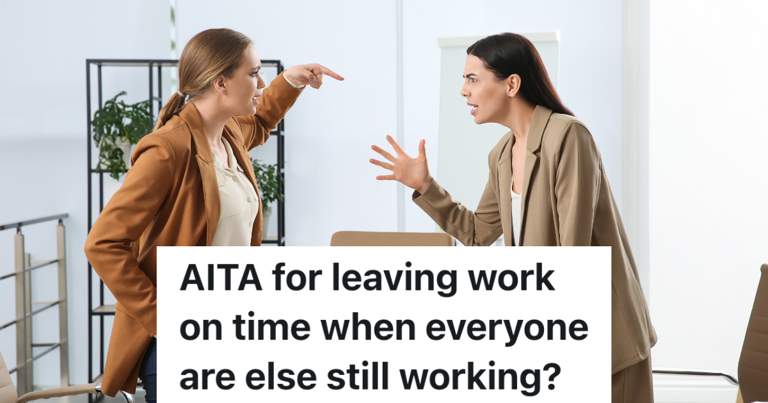 Employee leaves work on time even though her coworkers work unpaid ...