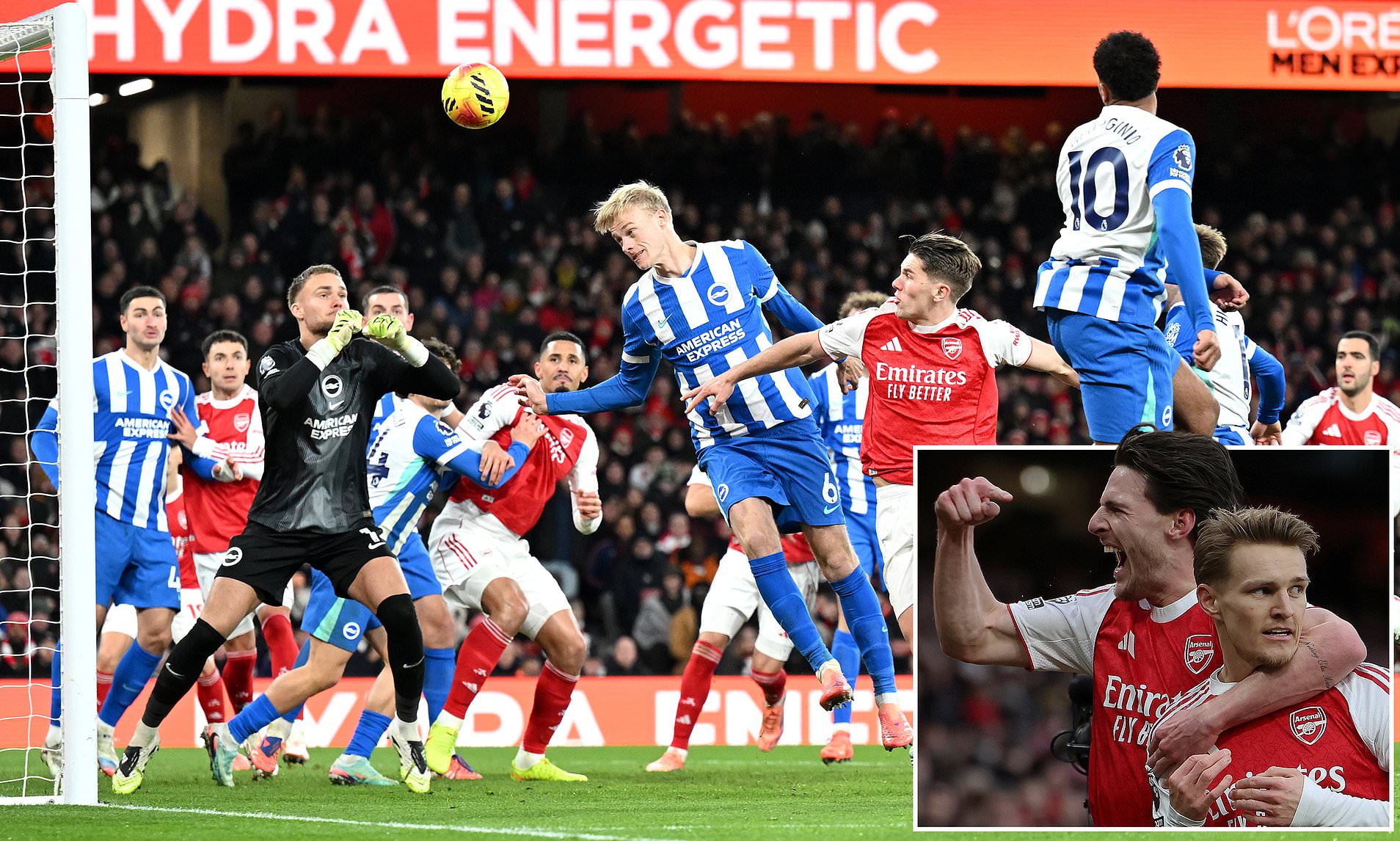 Arsenal 2-1 Brighton: Gunners benefit from another own goal as Mikel ...