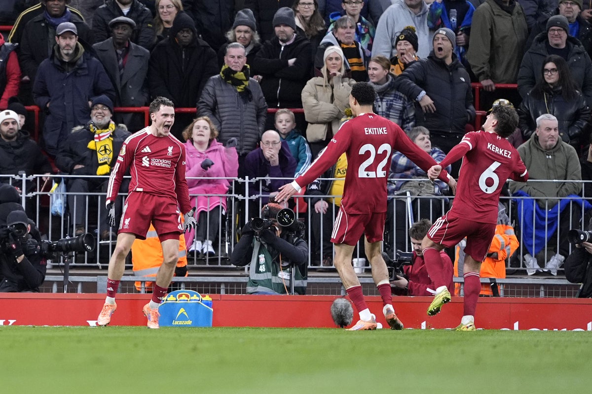 Florian Wirtz nets first goal for Liverpool in nervy win over bottom ...
