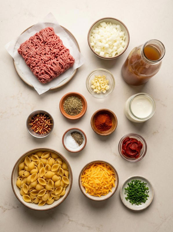 Homemade hamburger helper