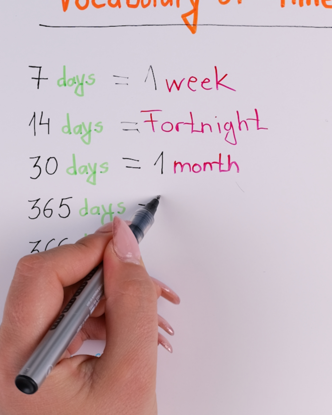 Learn time vocabulary in seconds