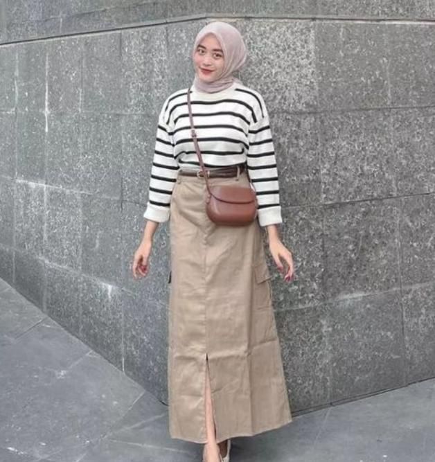 8 OOTD rok cargo panjang yang modis dan edgy