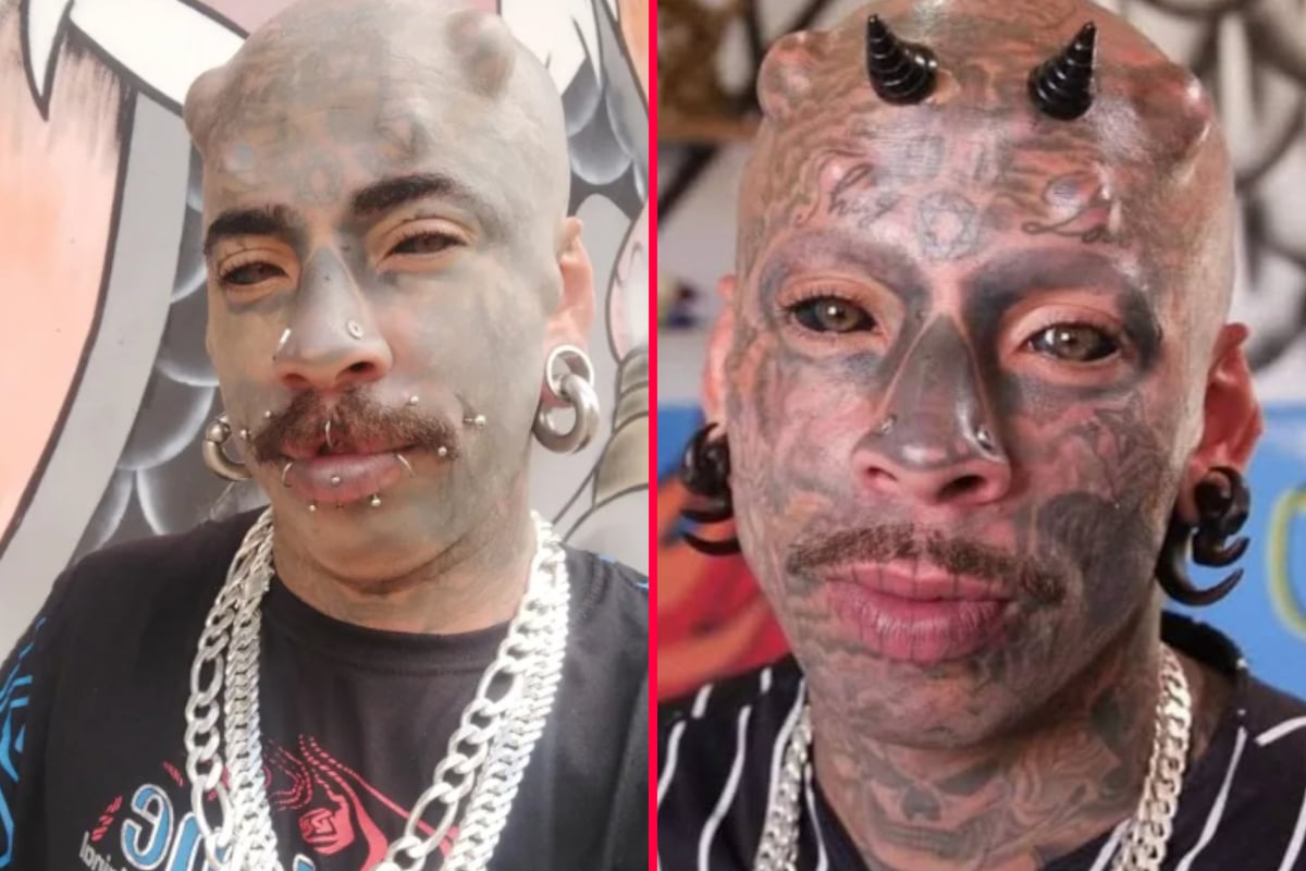 Brazilian body mod addict gets called the devil and a bad dad