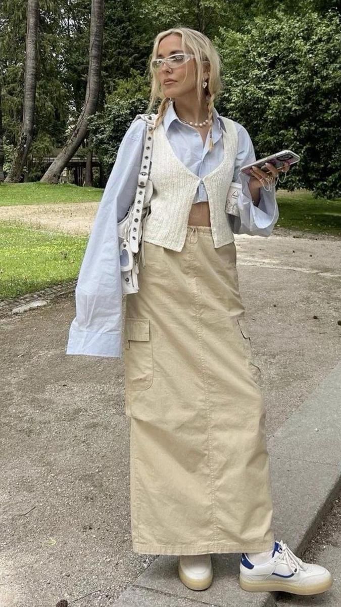 8 OOTD rok cargo panjang yang modis dan edgy