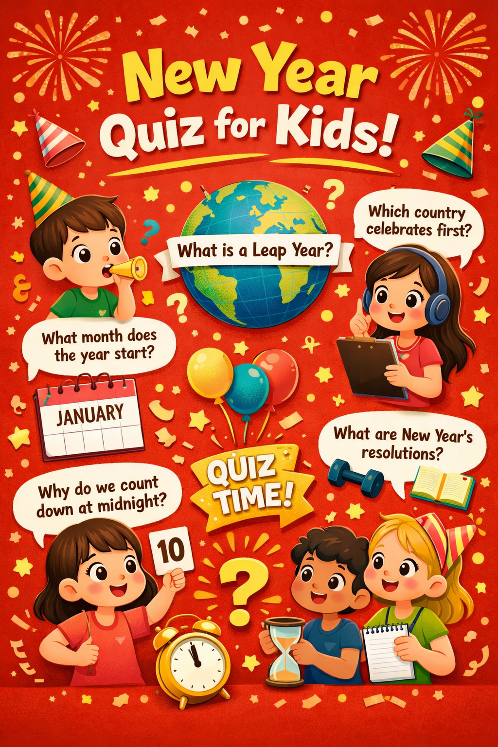 New Year quiz for kids: Fun facts and questions