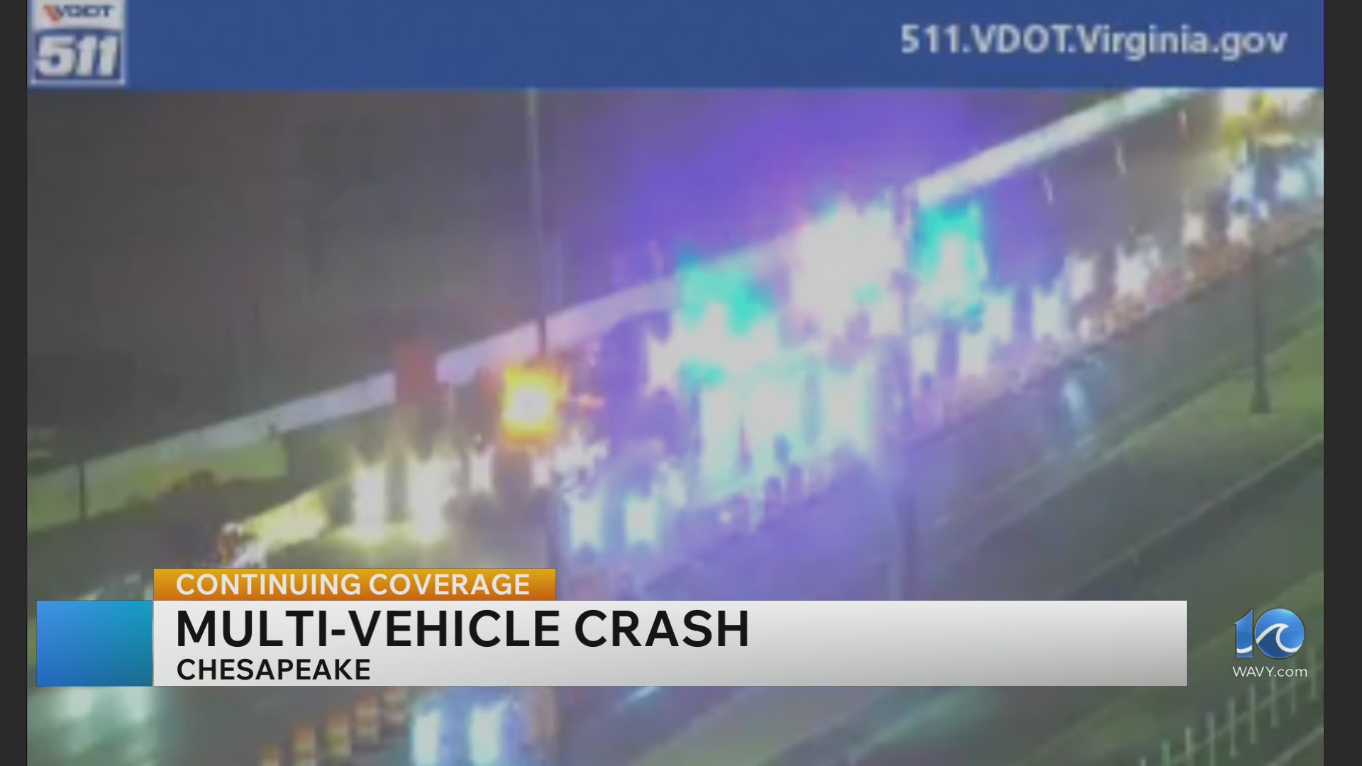 Multi-vehicle crash in Chesapeake, eastbound lanes have reopened