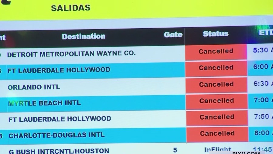 Thousands of travelers impacted by winter storms in the tri-state area