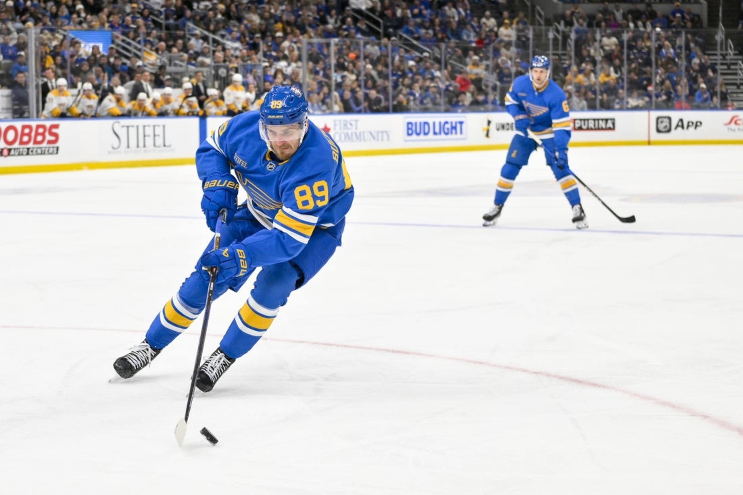 Pavel Buchnevich, Blues snap Predators' 3-game winning streak