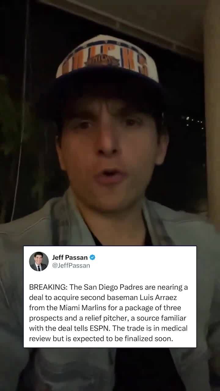 Jake's reaction to the Luis Arraez trade! #mlb #baseball #sports