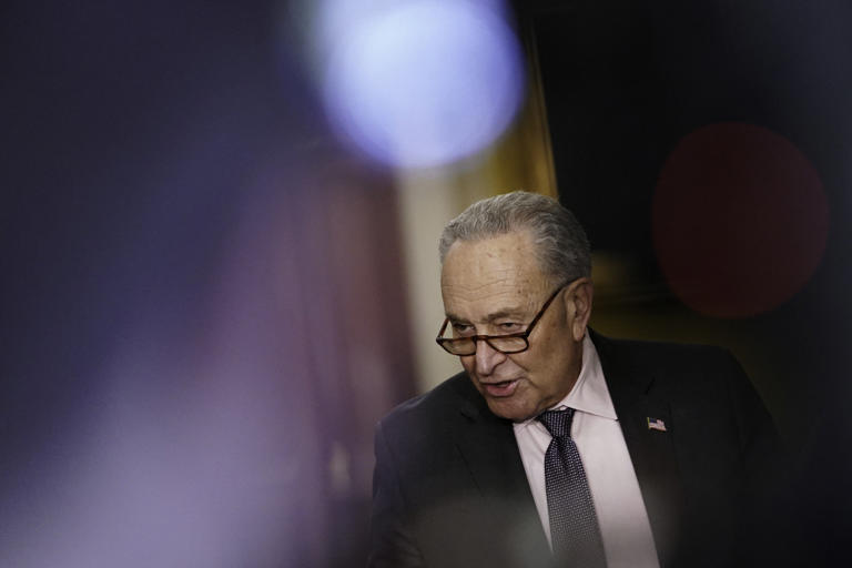 Chuck Schumer responds to calls for resignation amid GOP spending bill ...