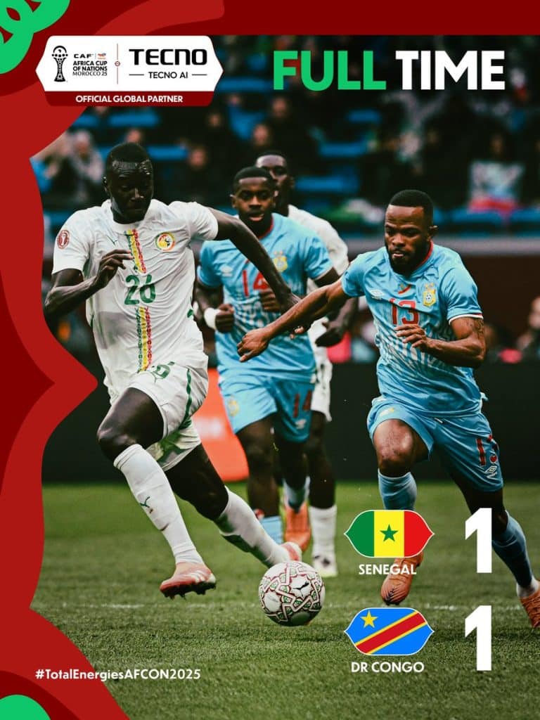 AFCON 2025: Congo hold Senegal to a 1–1 draw