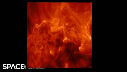 Close-up view of X1-class solar flare via NASA's IRIS mission
