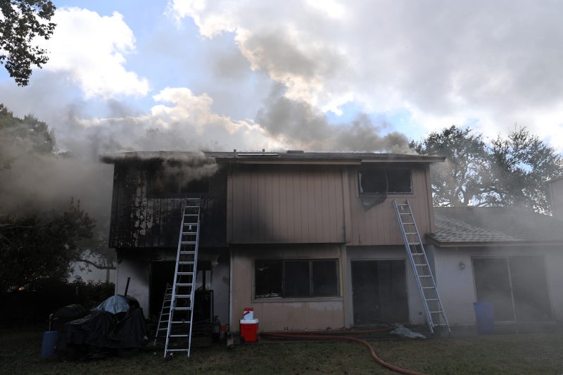 PHOTOS: Two-story home in Brandon catches fire