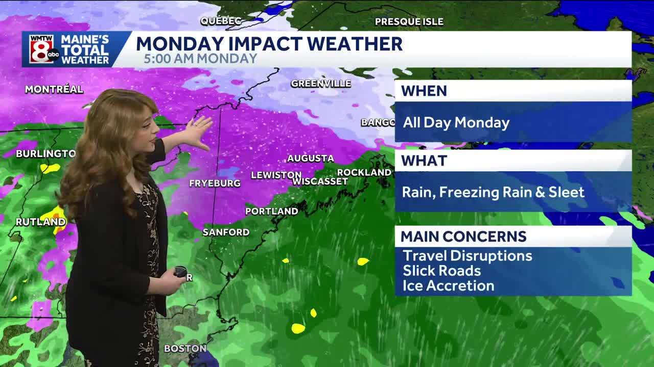 Calm, sunny Sunday ahead of wintry mix Monday
