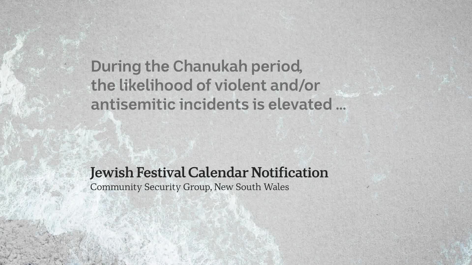 Jewish security organisation warned police about 'elevated' likelihood ...