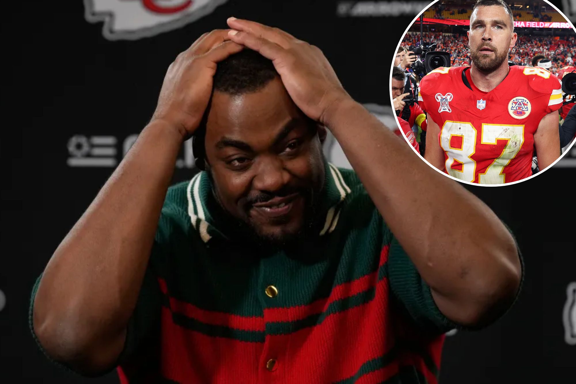 Chiefs’ Chris Jones makes emotional plea to Travis Kelce as retirement ...