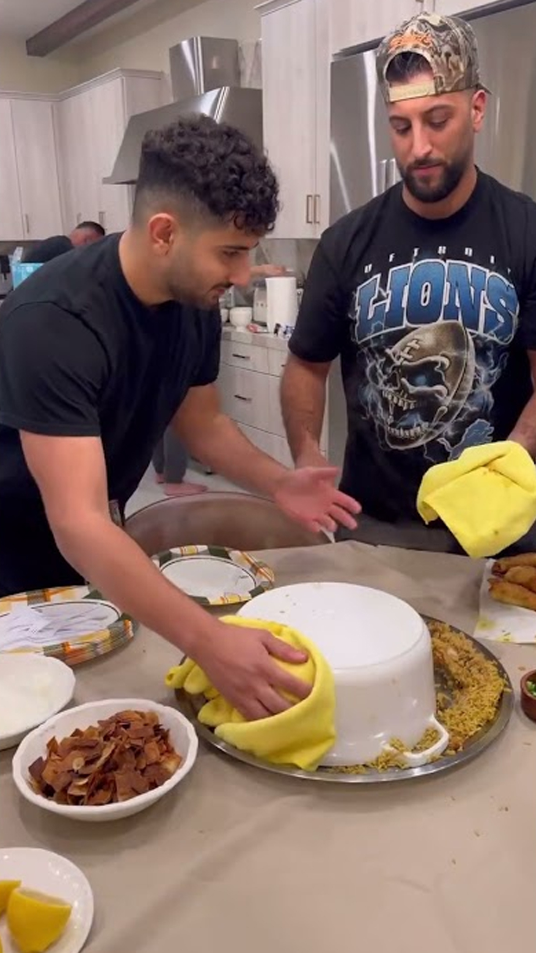 Pan of food flipping gone wrong