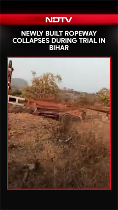 Bihar news | Major accident averted as ropeway collapses during trial ...