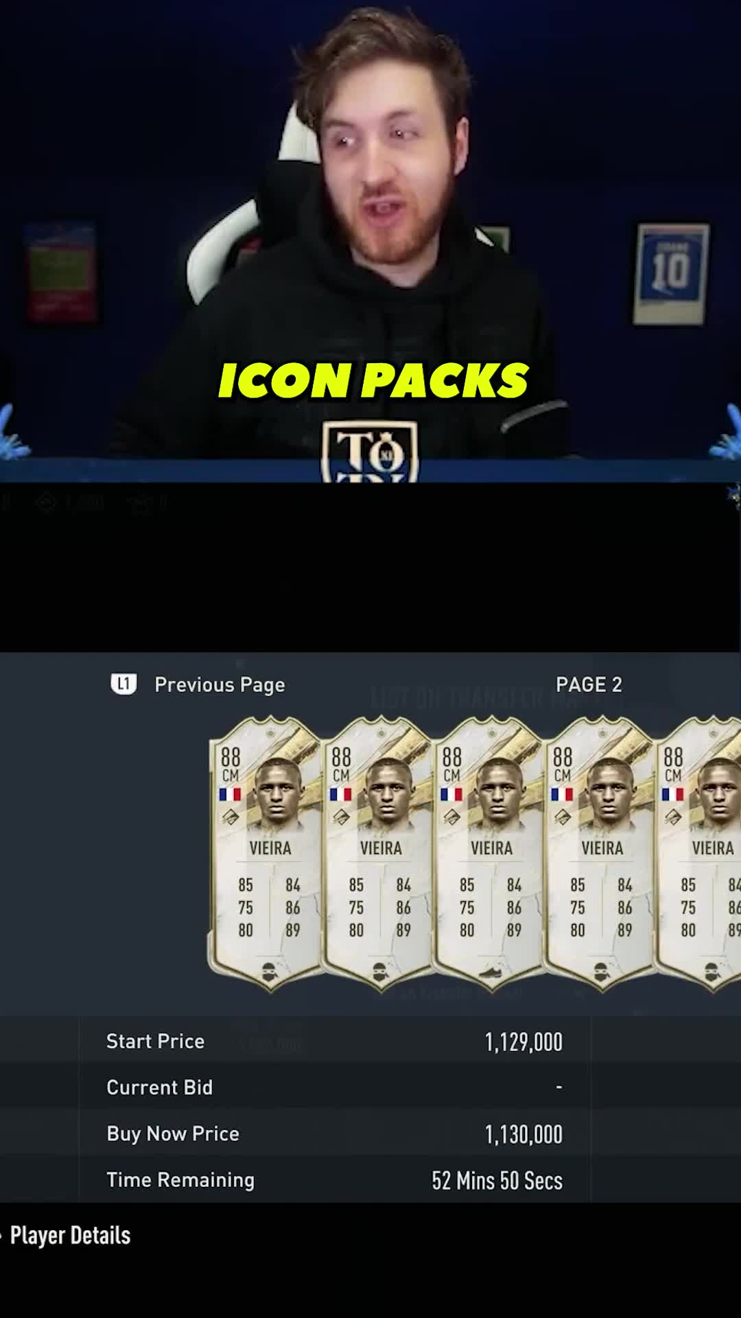 My 88+ prime/mid/world cup icon pack was crazy #shorts #fifa23