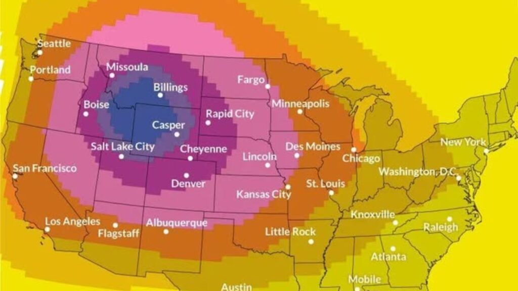 Maps show which parts of the US face the greatest risk if Yellowstone ...