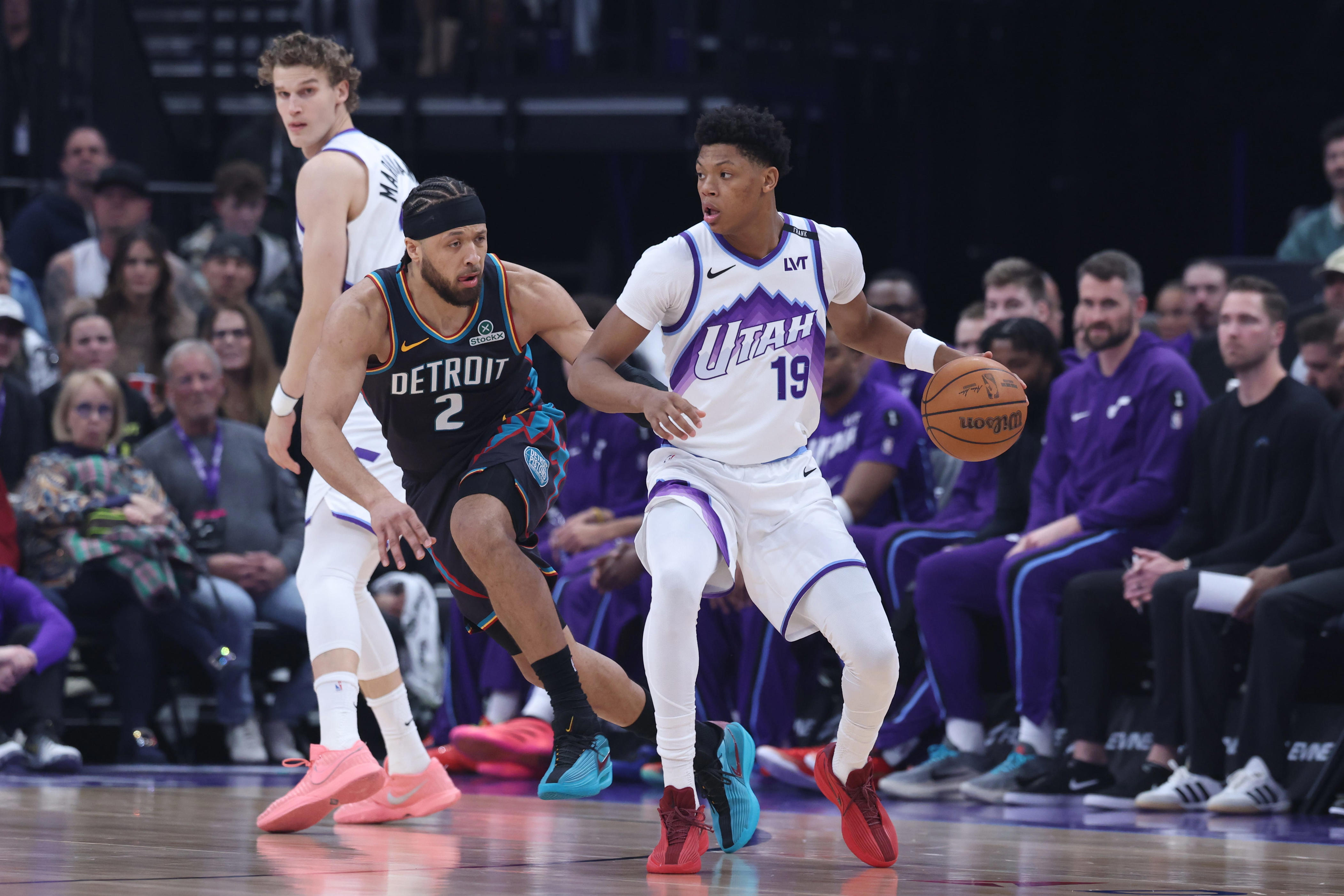 Jazz provide status update on Ace Bailey after early exit vs. Pistons