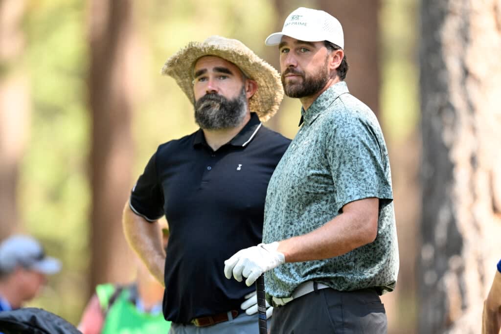 When Travis Kelce nearly took out a spectator while playing golf