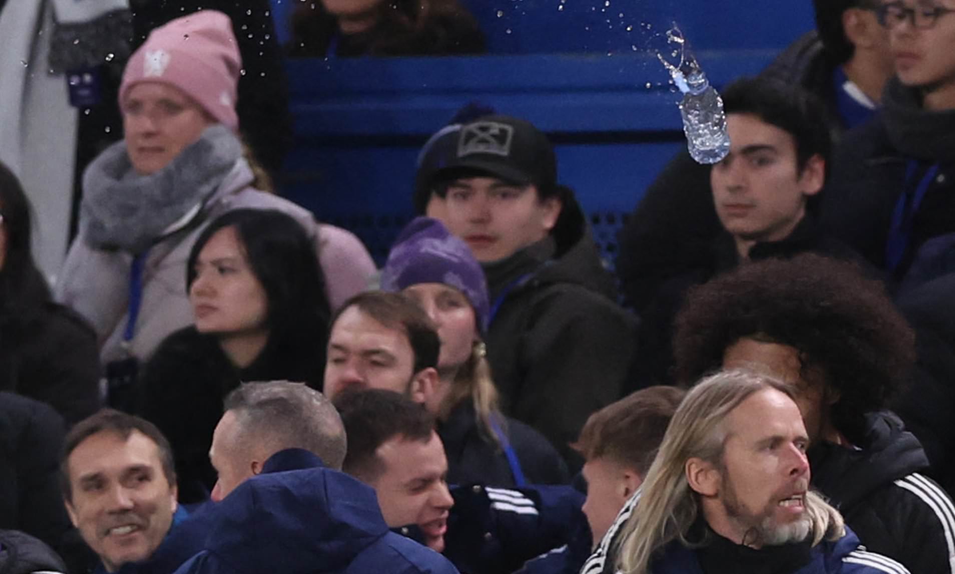 Chelsea to investigate after water bottle was hurled at Aston Villa ...