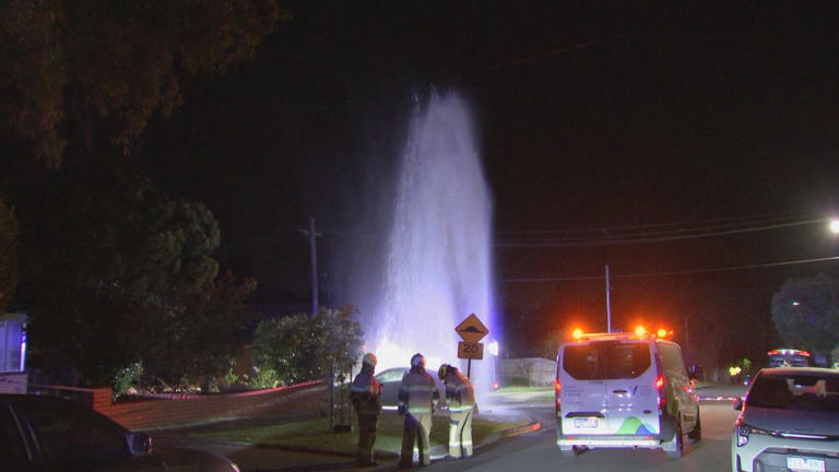 Alleged drink driver crashes into fire hydrant in Melbourne