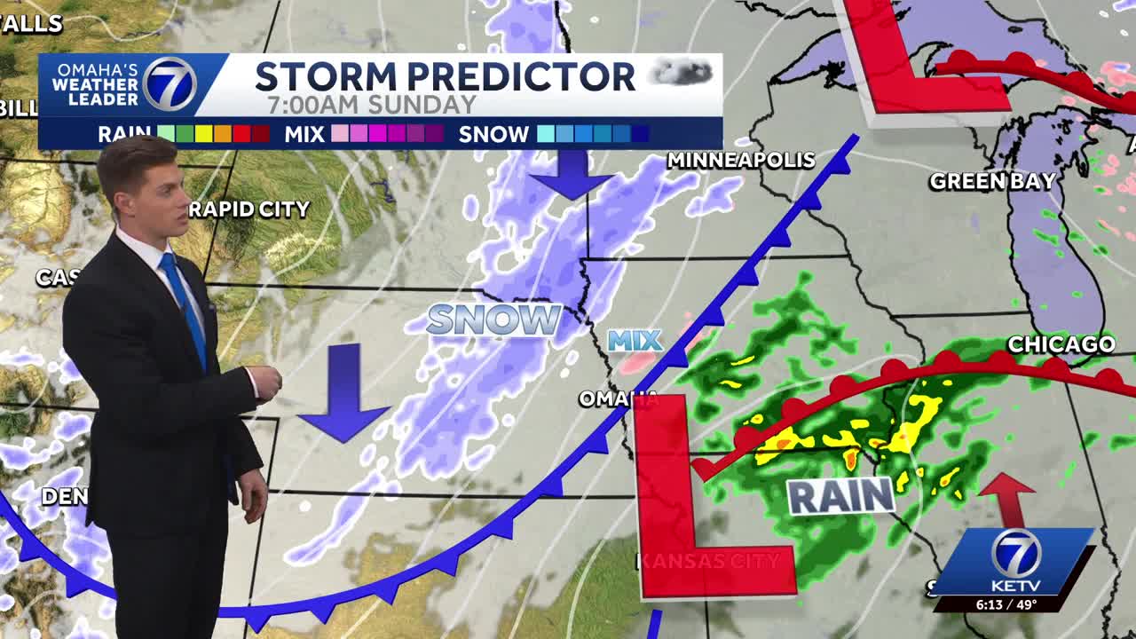 Snow, strong winds and bitter cold on Sunday