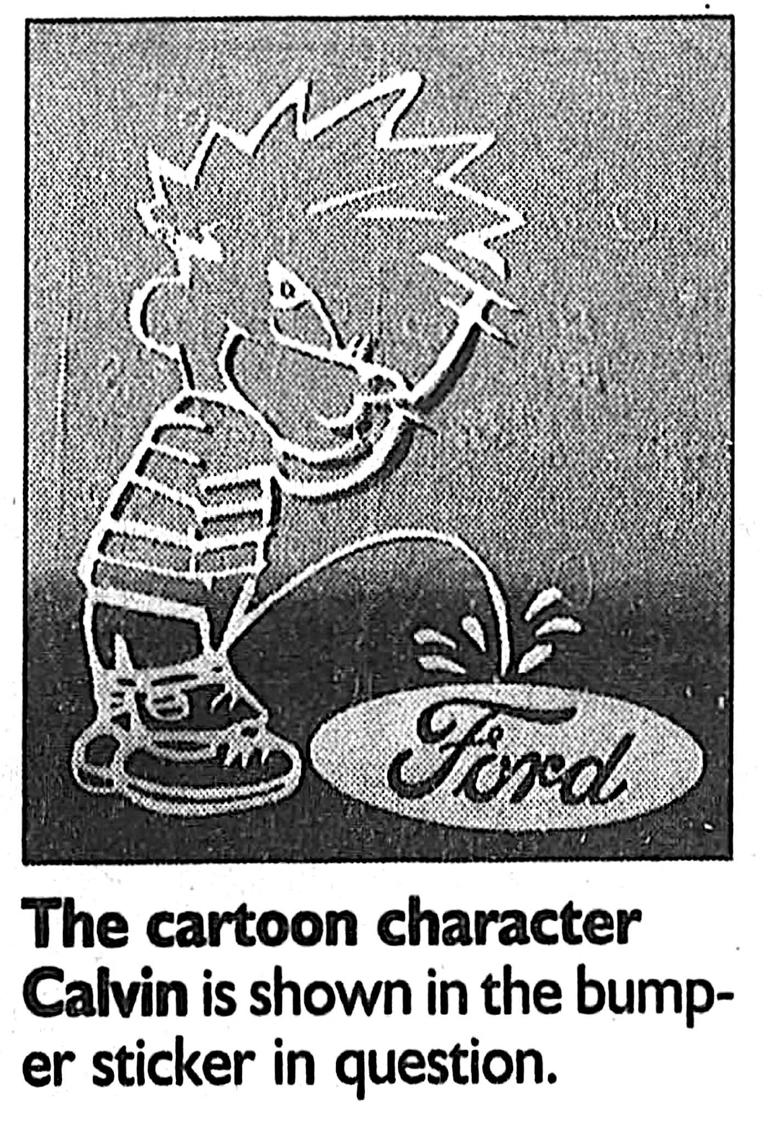 Calvin & Hobbes infamous urinating decal, explained
