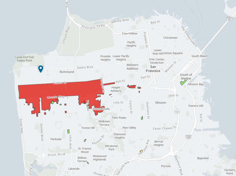 Another PG&E outage leaves over 6,000 SF residents in Sunset without power