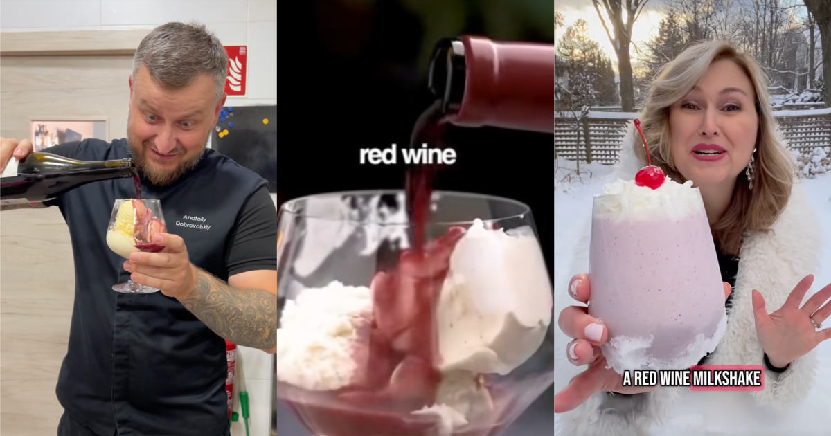'Cold meets rich, and somehow, it works!' – A red wine and ice cream ...