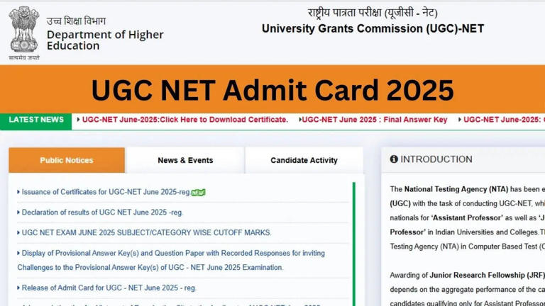 UGC NET admit card 2025 released: जारी हुआ यूजीसी नेट दिसंबर परीक्षा का ...