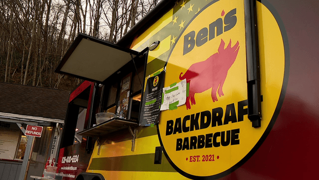 Ben's Backdraft BBQ rises from food truck to community hub after Helene