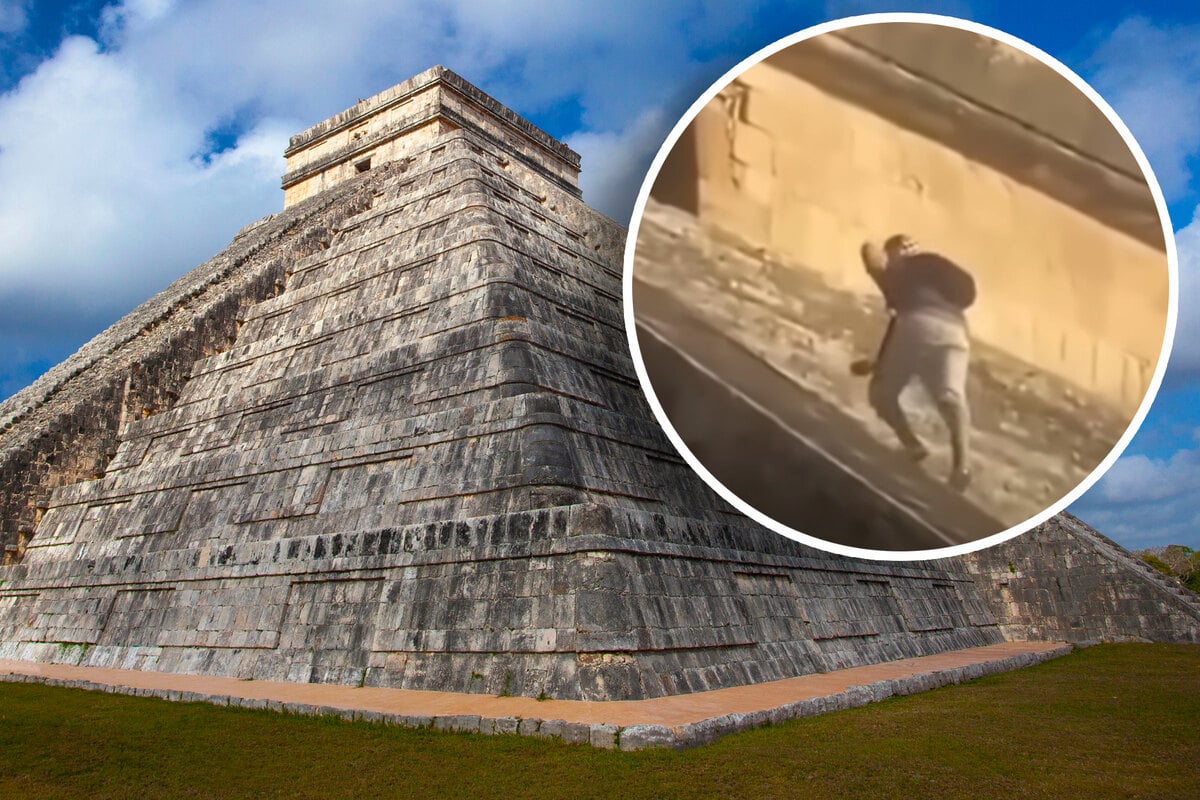Deutscher Tourist klettert auf heilige Pyramide: aufgebrachte ...
