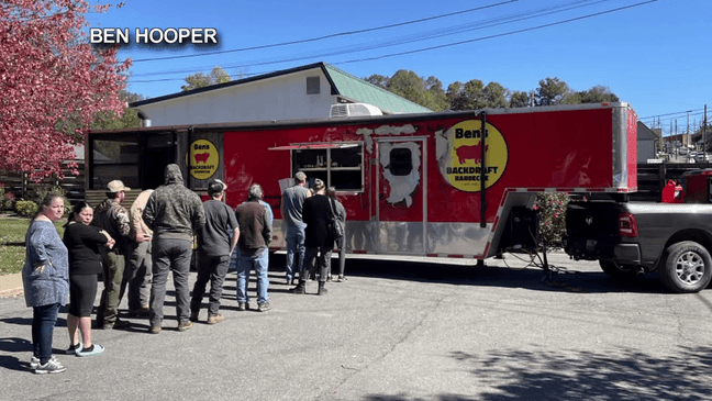 Ben's Backdraft BBQ rises from food truck to community hub after Helene