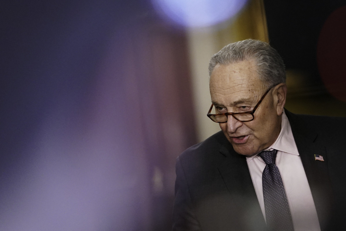 Chuck Schumer responds to calls for resignation amid GOP spending bill ...