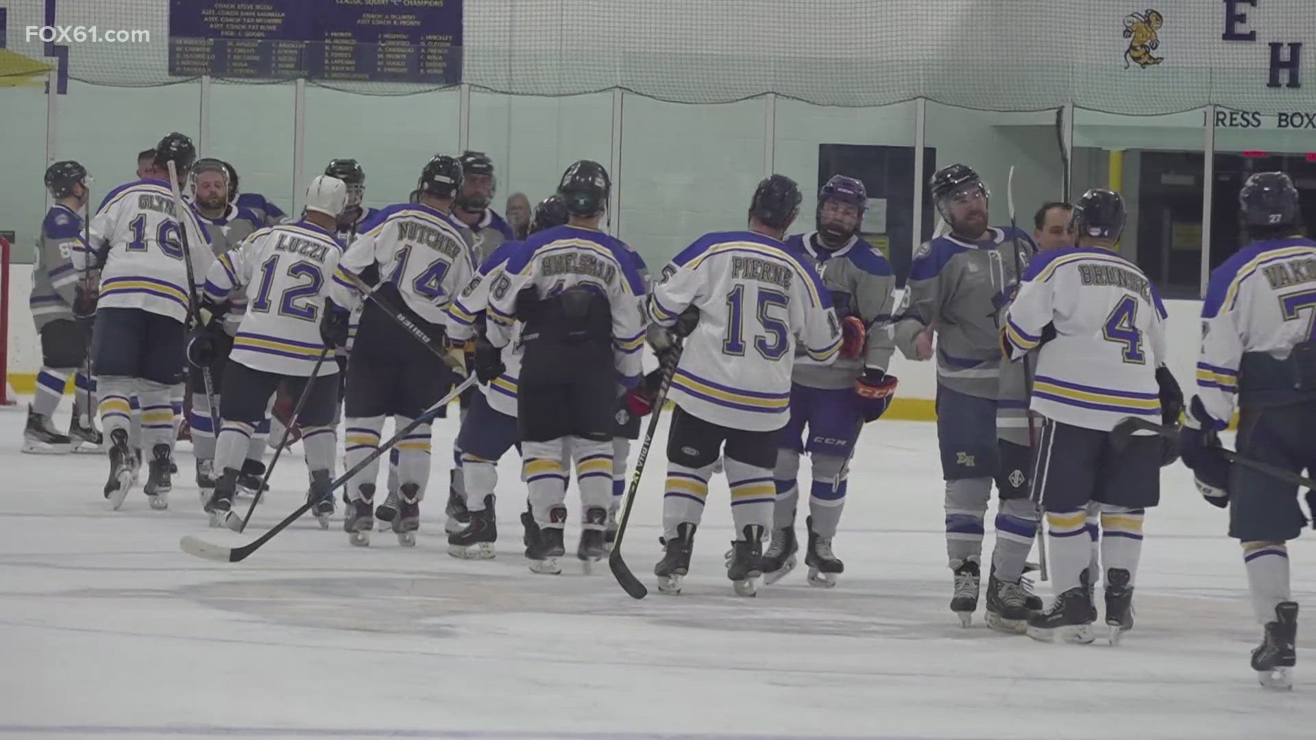 New Haven and East Haven police departments face off on the ice for a ...