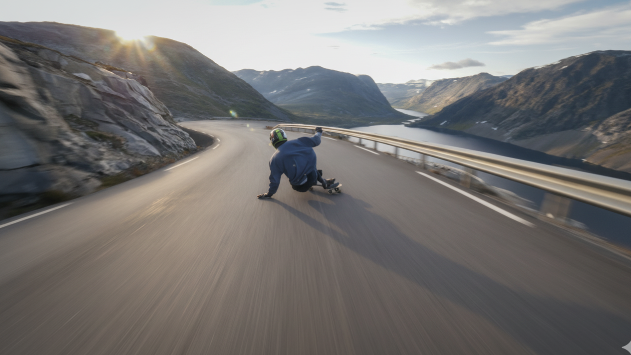 Rouler vite sur une route glaciale en Norvège?
