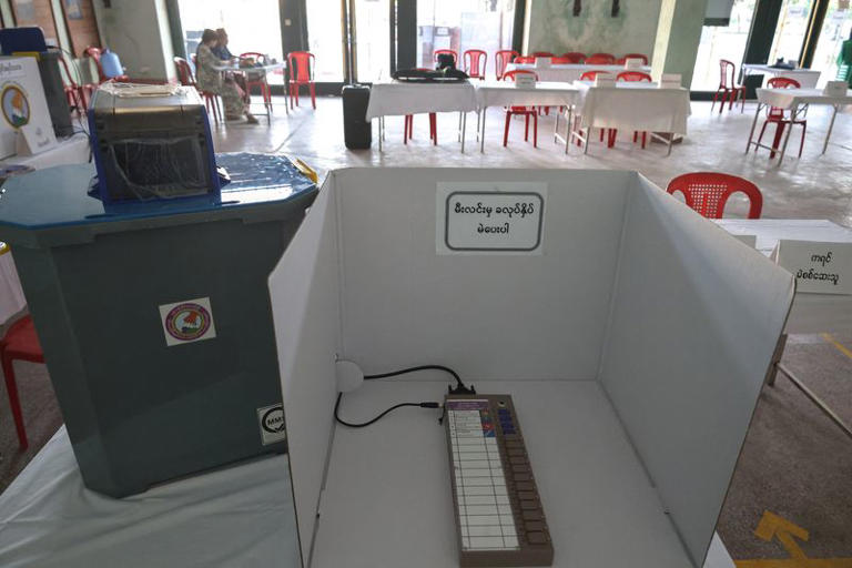 Myanmar votes amid civil war, junta chief down plays presidential role