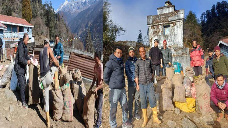 SKM youth lead cleanliness drive on Dzongri–Goechala trekking route in ...