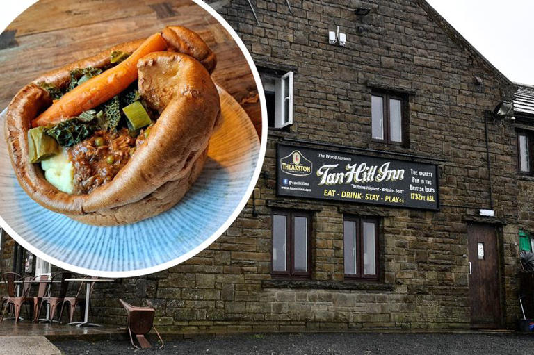 Review: Tan Hill Inn's giant Yorkshire pudding stuffed with roast ...