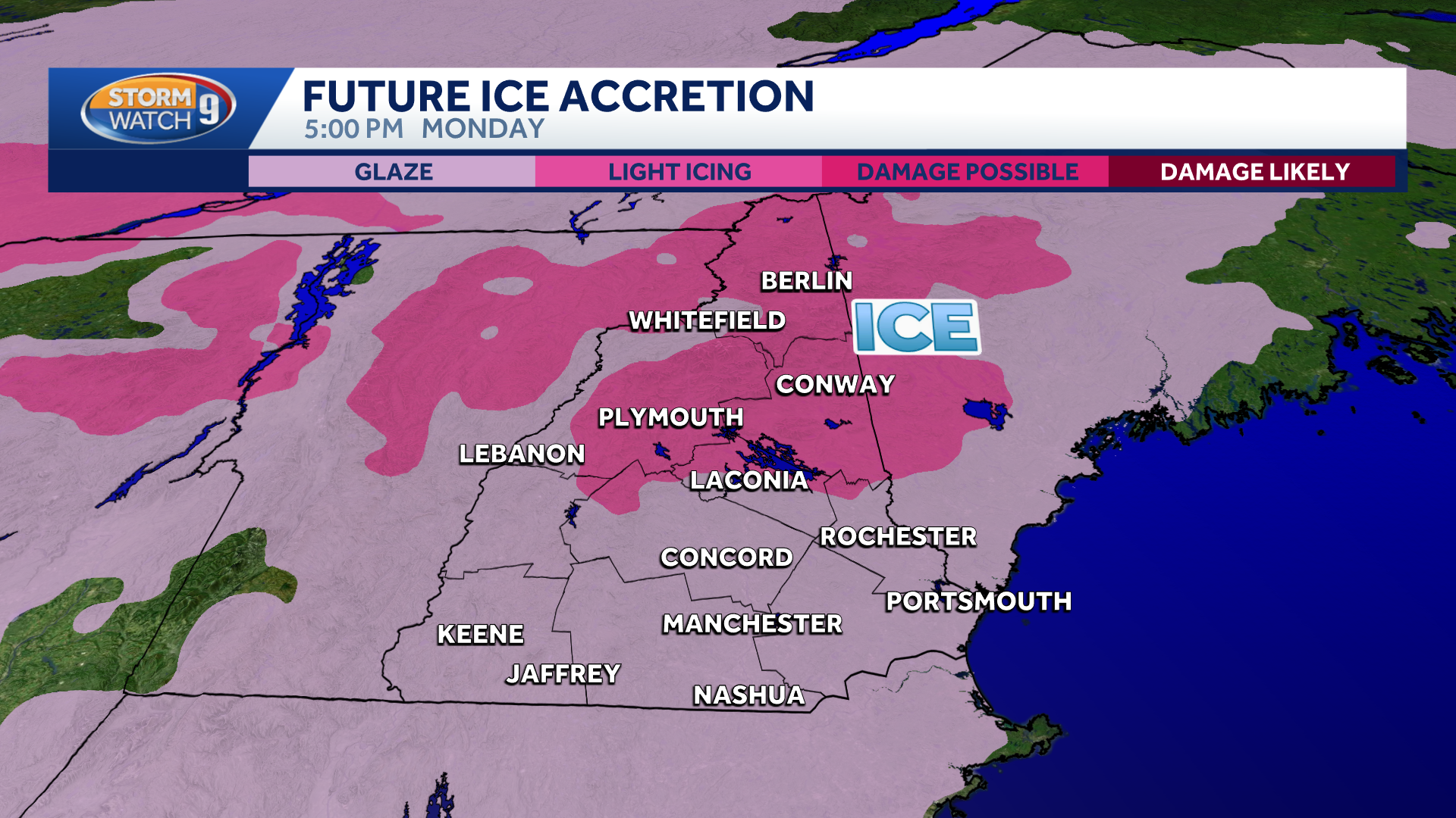 Slippery roads likely as most of New Hampshire sees freezing rain, ice ...