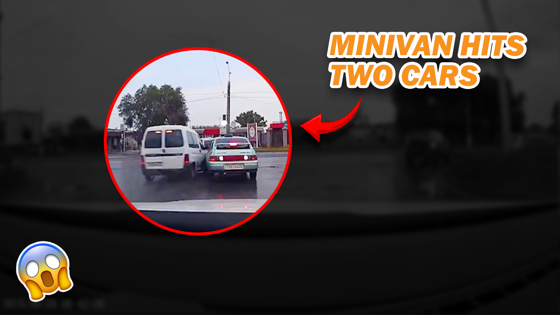 When a car loses control caught on camera