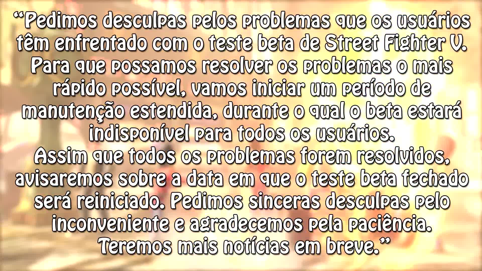 Atualização beta Street Fighter V