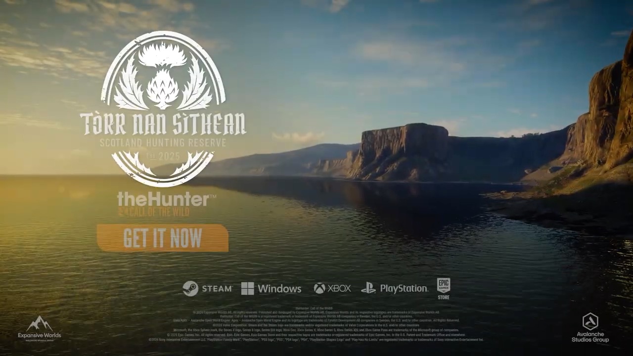 TheHunter Call of the Wild official Scotland hunting reserve launch trailer