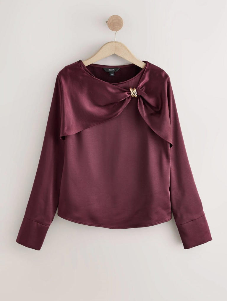 Next's £17 burgundy blouse is the perfect 'jeans and a nice top' design ...
