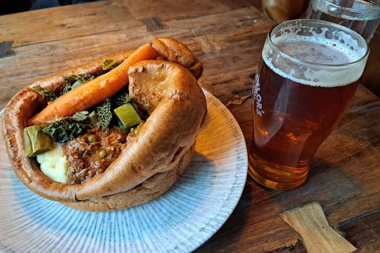 Review: Tan Hill Inn's giant Yorkshire pudding stuffed with roast ...