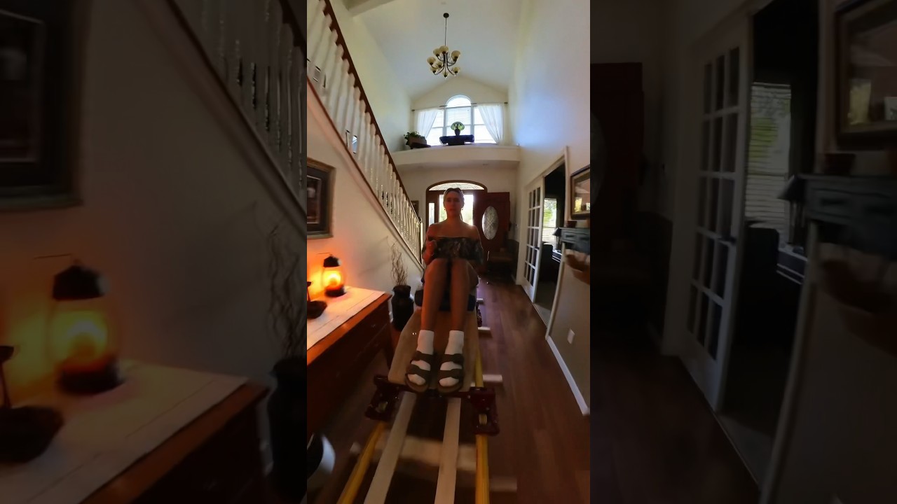 My brother built a rollercoaster in our house #jumpscare #rollercoaster ...